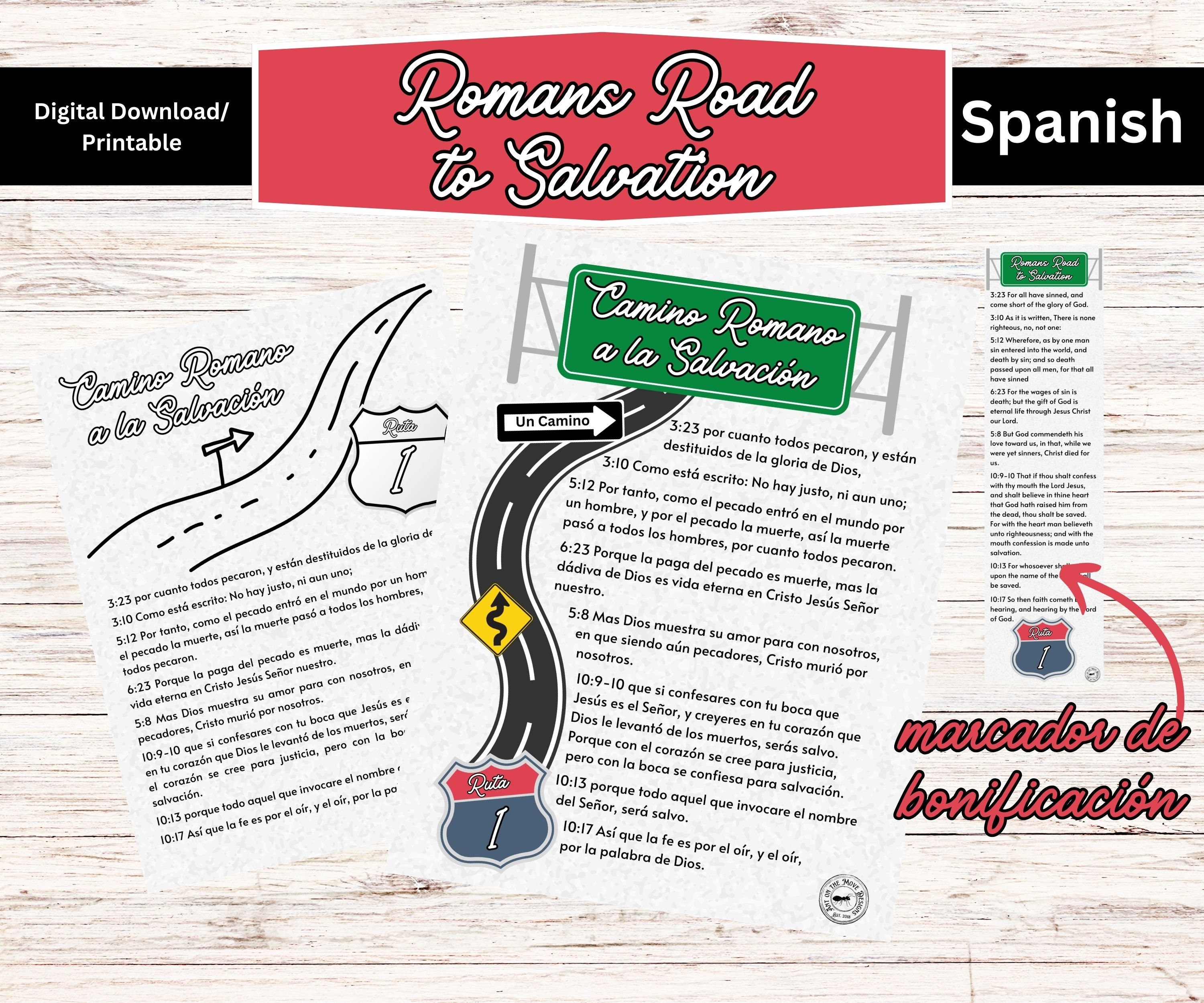 Romans Road to Salvation Spanish Version, Romans Road Evangelism ...