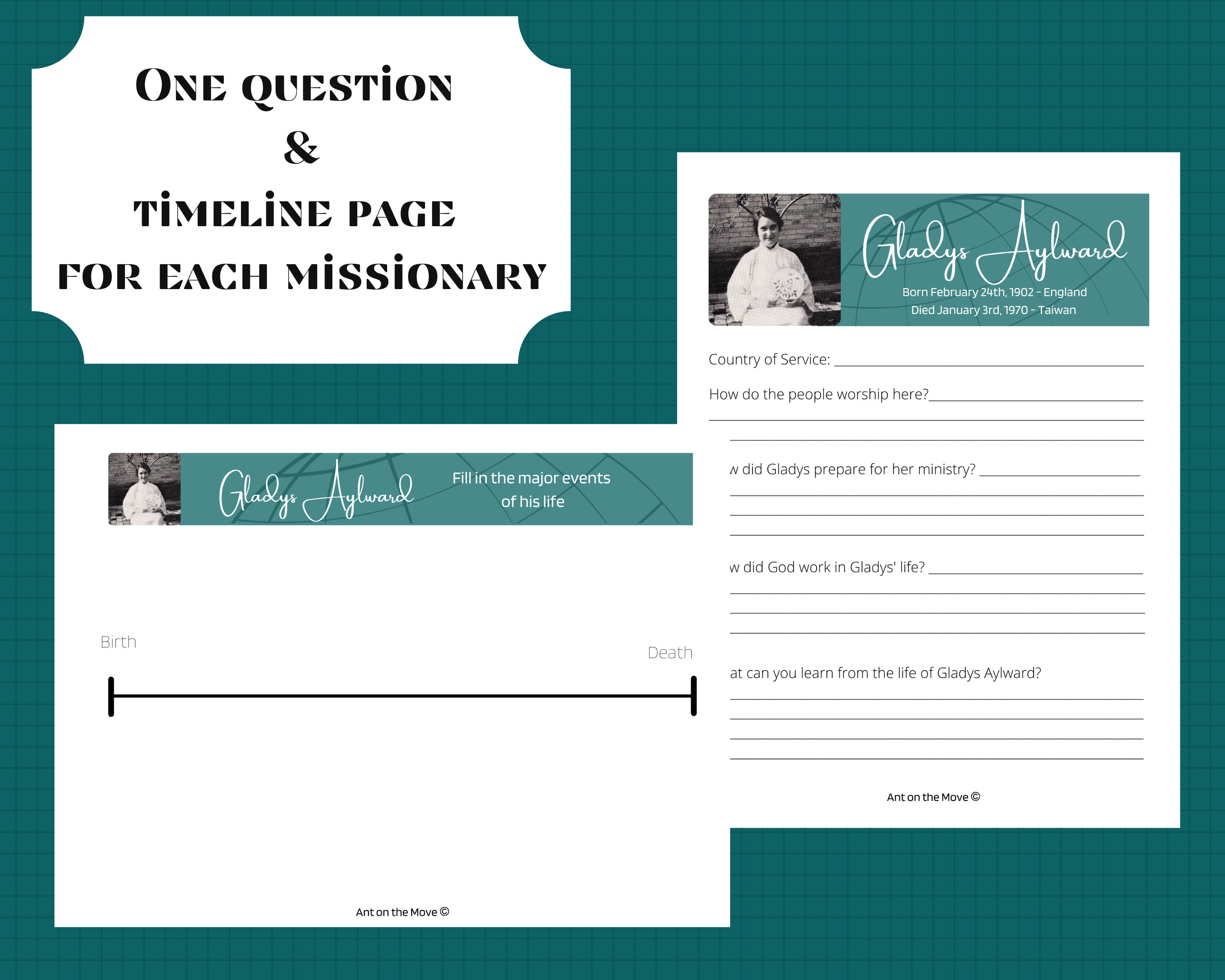 Missionary Women Worksheets Set 1 | Missionary Women| Activity Pages ...