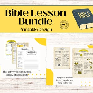 Printable Bible Lesson Activities Bundle, Armour of God and the ...