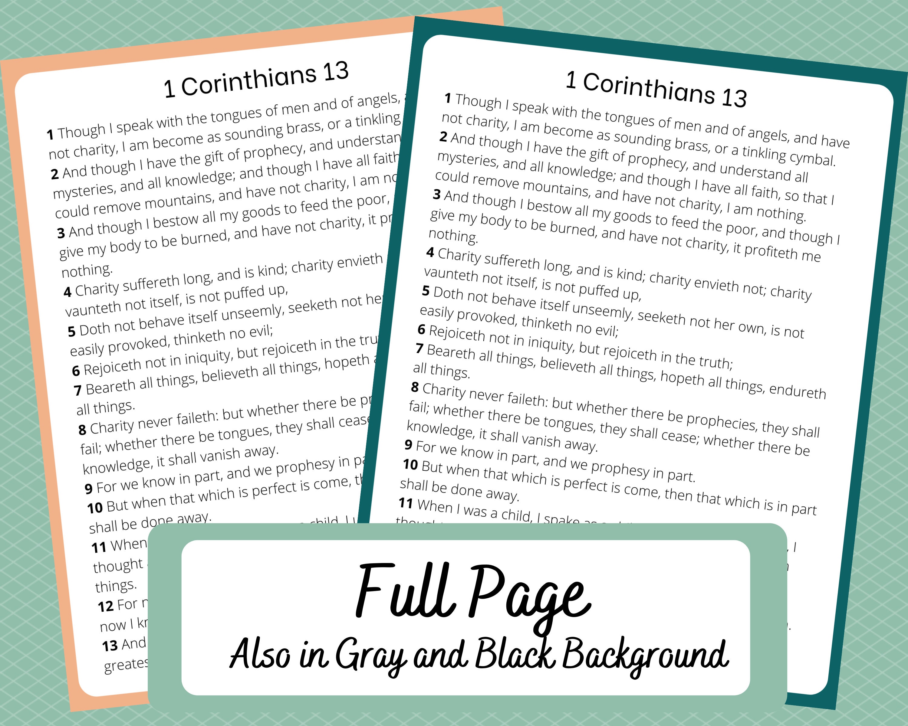 Scripture Memory | 1 Corinthians 13 | Memorize Scripture | Verse Cards ...