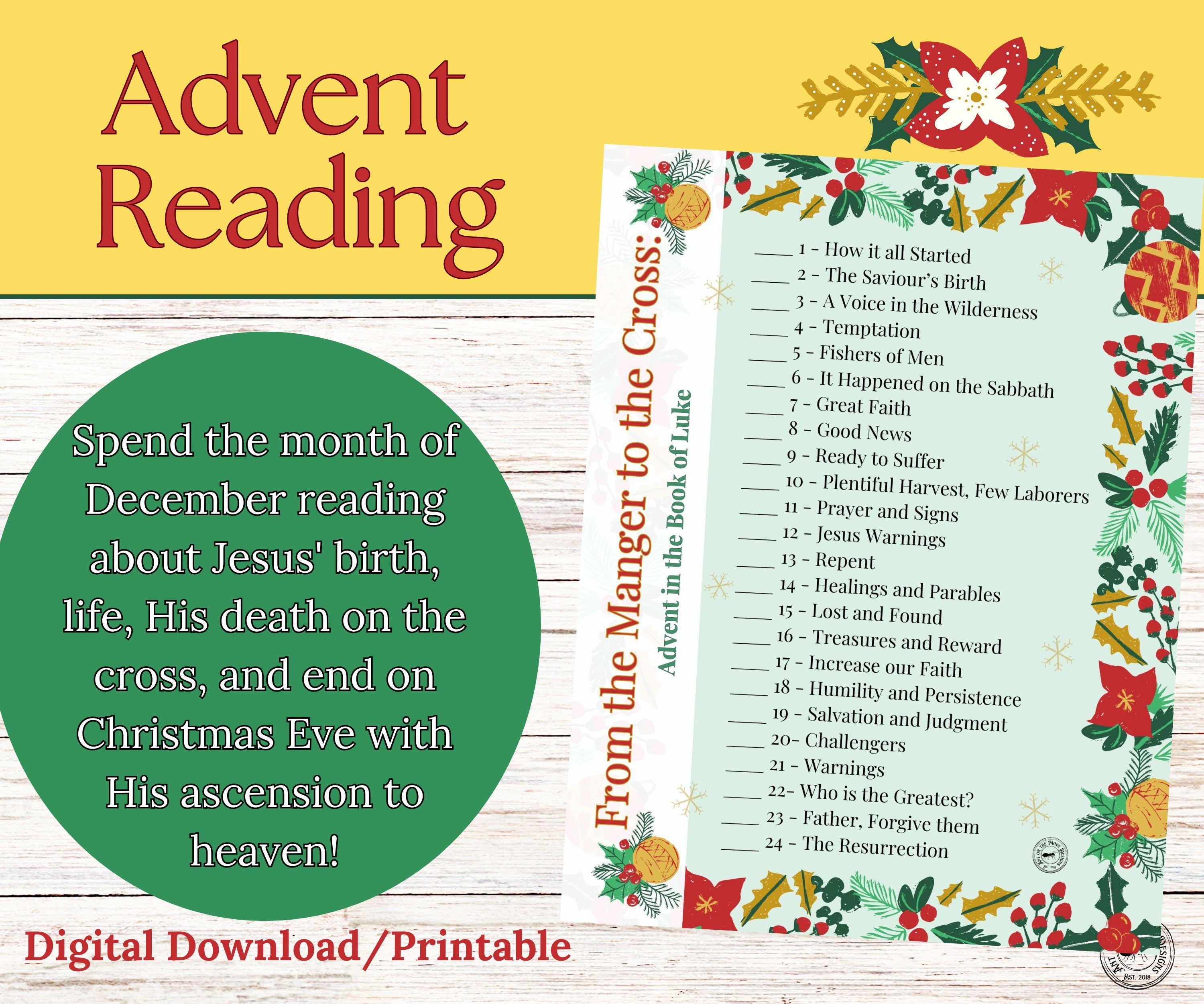 Advent Reading Plan for the Gospel of Luke, Printable Advent Plans - Etsy