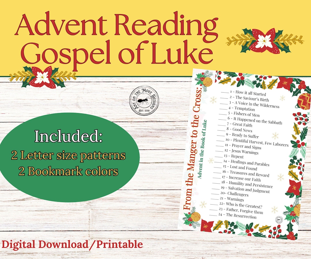 Advent Reading Plan for the Gospel of Luke, Printable Advent Plans ...