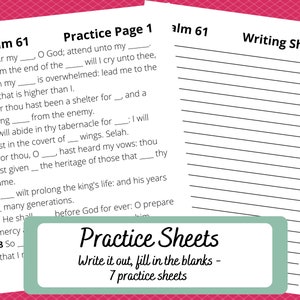 Scripture Memory | Psalm 61 | Memorize Scripture | Verse Cards | Fill ...
