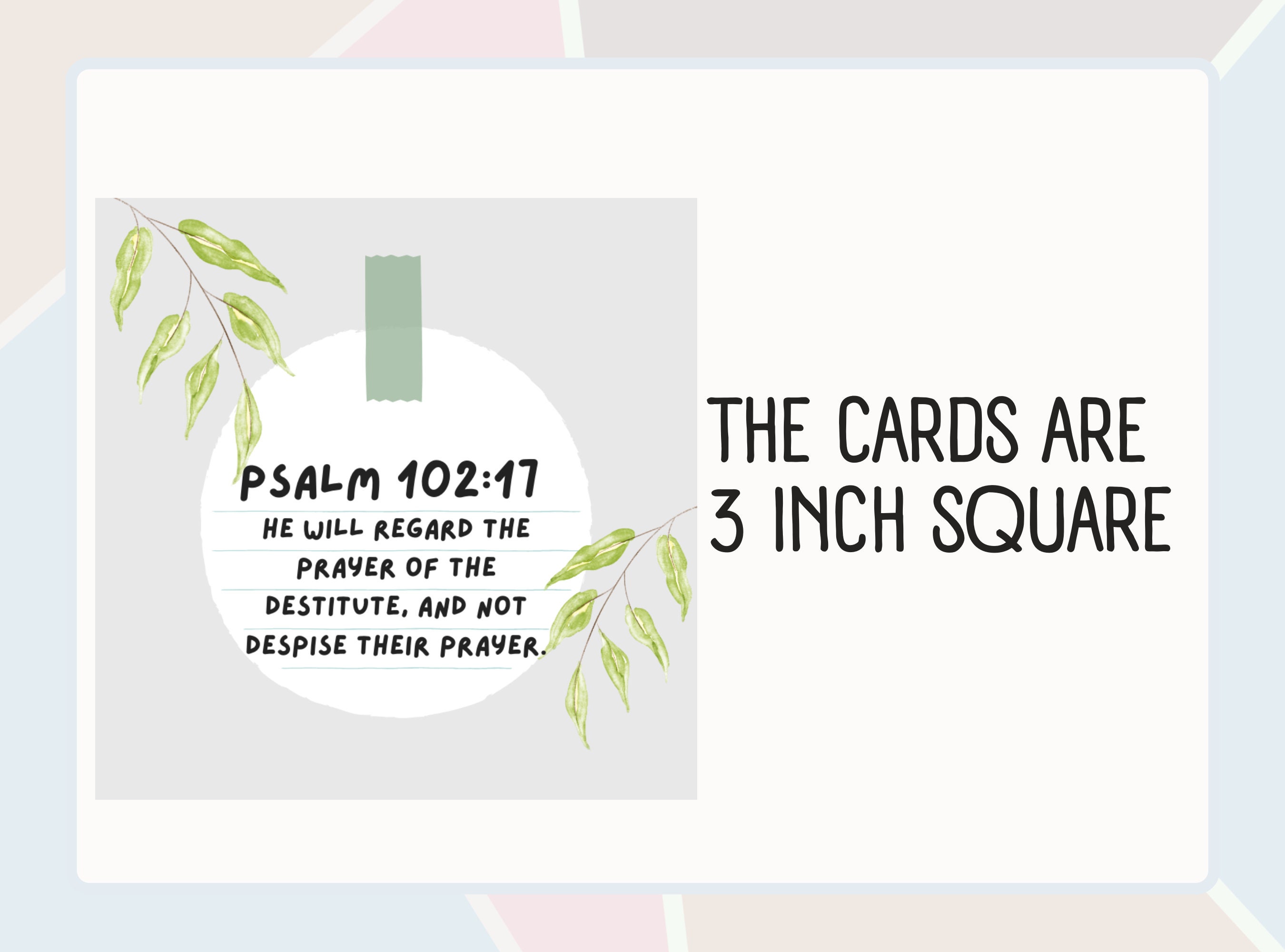 52 Bible Verses for 2024, Scripture Memory, Square Verse Cards, KJV ...