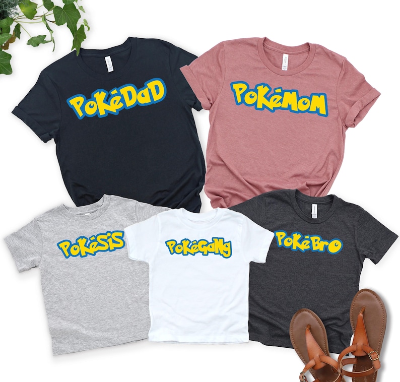 Personalized Pokefam Unisex T-shirts for Loving Parents | Unique Gift ...