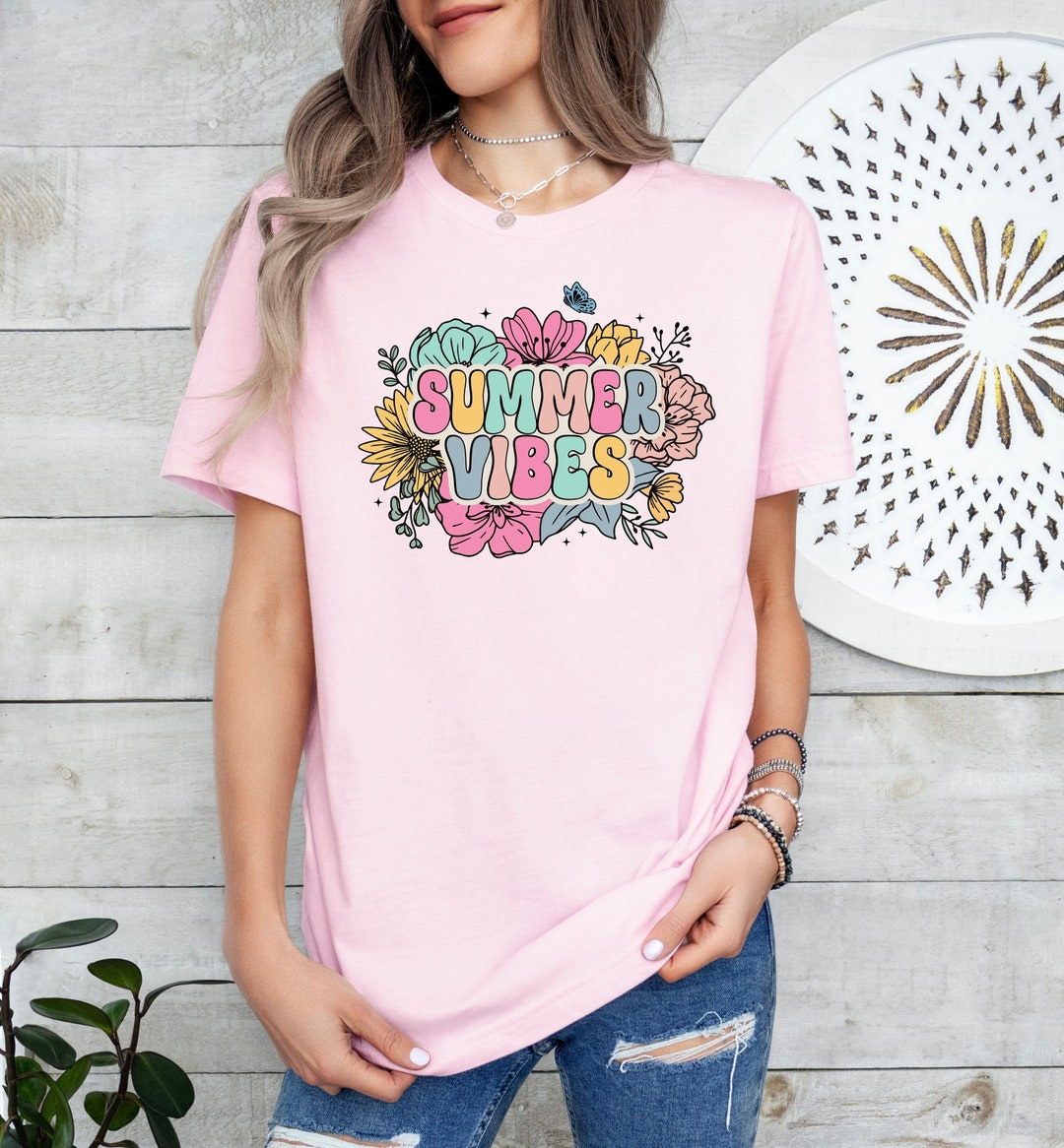 Vintage Summer Vibes Shirts, Boho Shirts, Beach Shirts, Summer Shirt ...