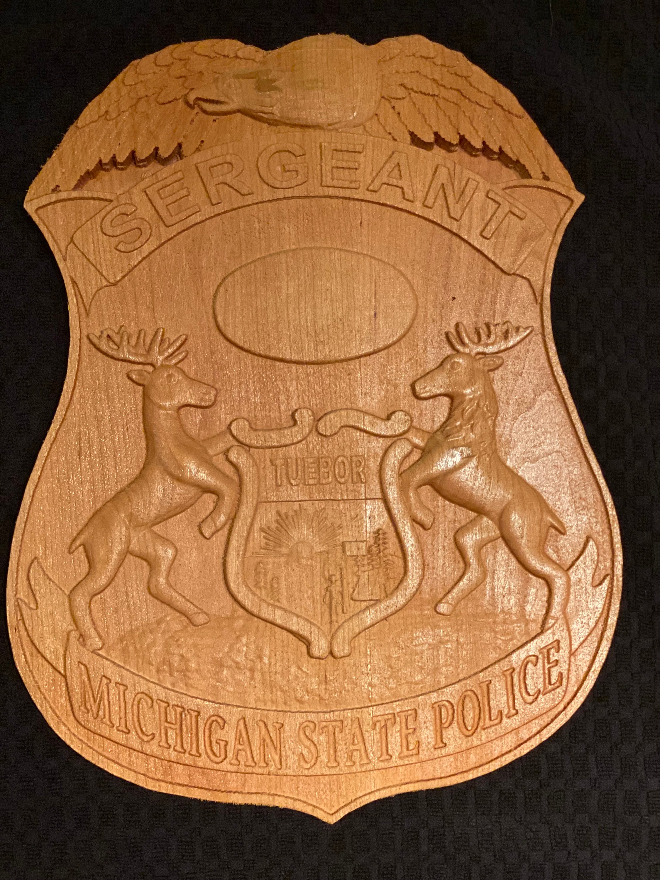 3D Wood Carved Police Fireman Replica Badge Custom Badge Wood - Etsy