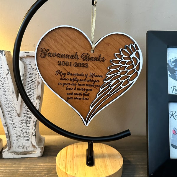 Laser Cut Memorial Poem - Etsy