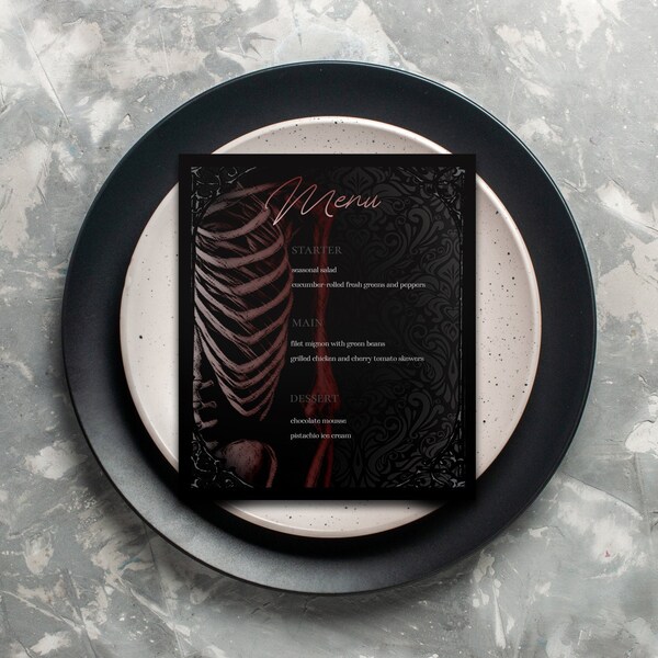 Victorian Menu - Etsy