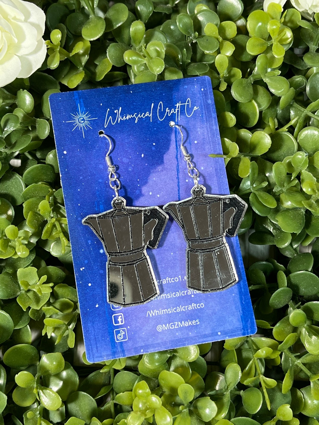Moka Pot Coffee Brewing Earrings - Made in Miami - Barista Cafe ...