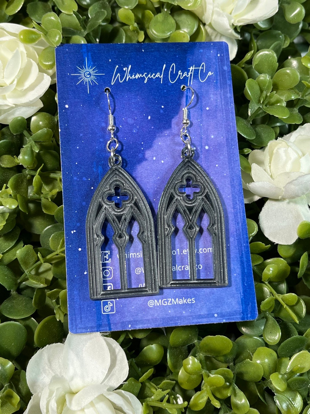 Gothic Cathedral Window Earrings - Goth Earrings - Horror Earrings ...
