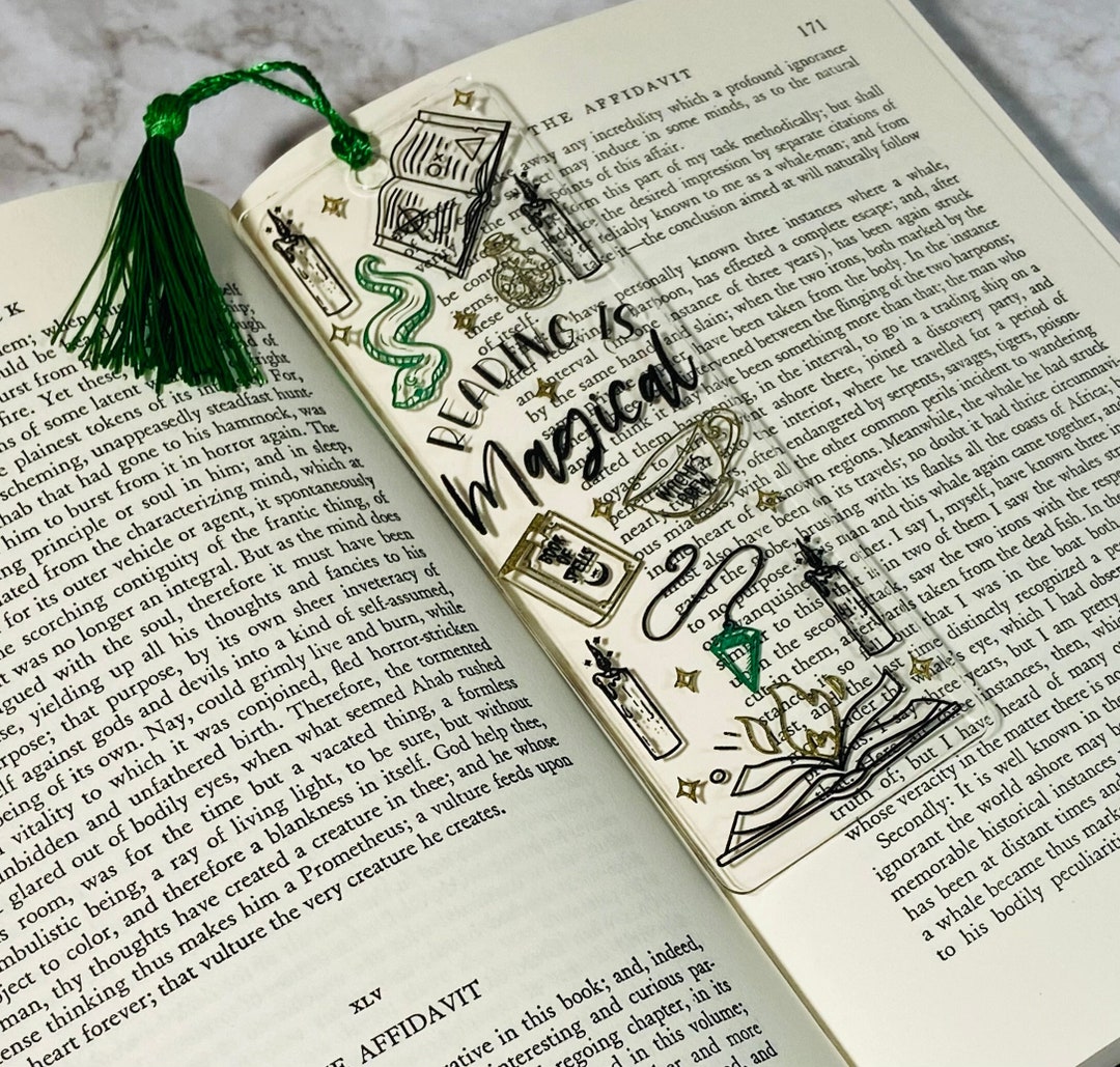Custom Reading is Magical Acrylic Bookmark - Witch Magic Themed ...