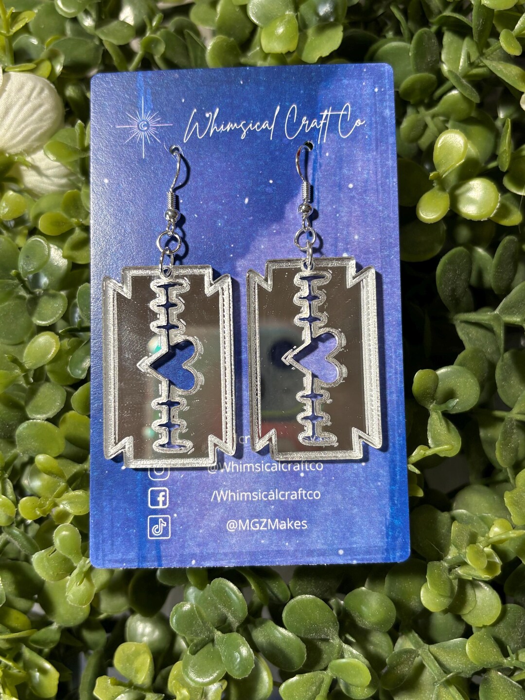 Emo Razor Mirror Acrylic Earrings - 2000s Hot Topic Earrings ...