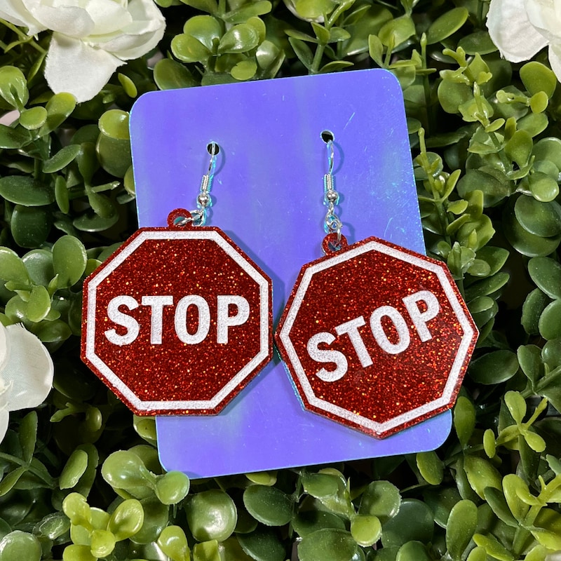 Glitter Earrings - Etsy