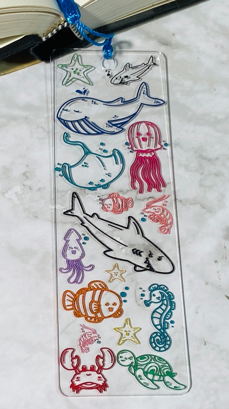 Custom Life Aquatic Cute Sea Life Bookmark - Ocean Sea Themed Bookmark ...