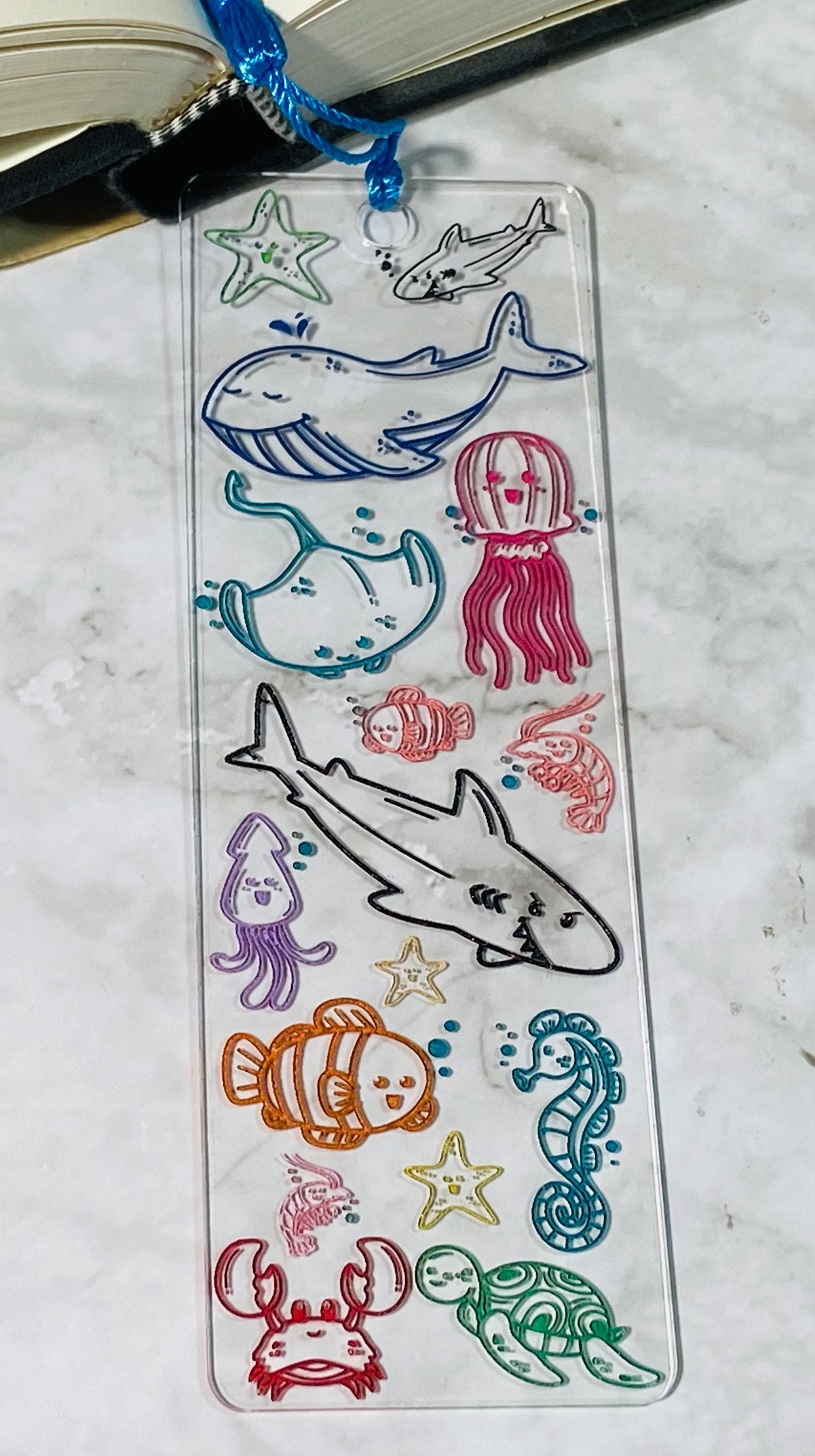 Custom Life Aquatic Cute Sea Life Bookmark Ocean Sea Themed - Etsy UK
