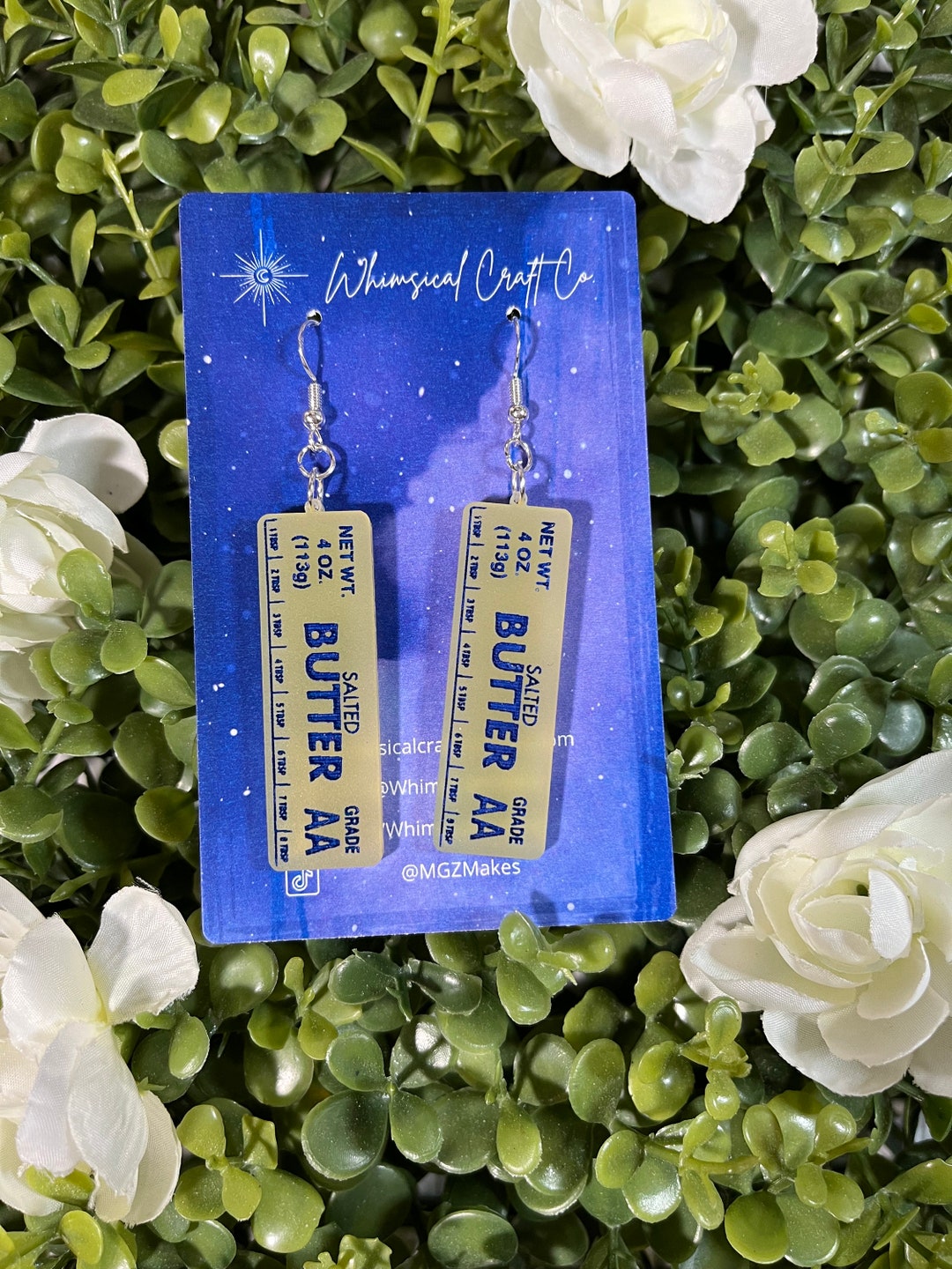 Stick of Salted Butter Baking Earrings - Baker Chef Earrings - Food ...