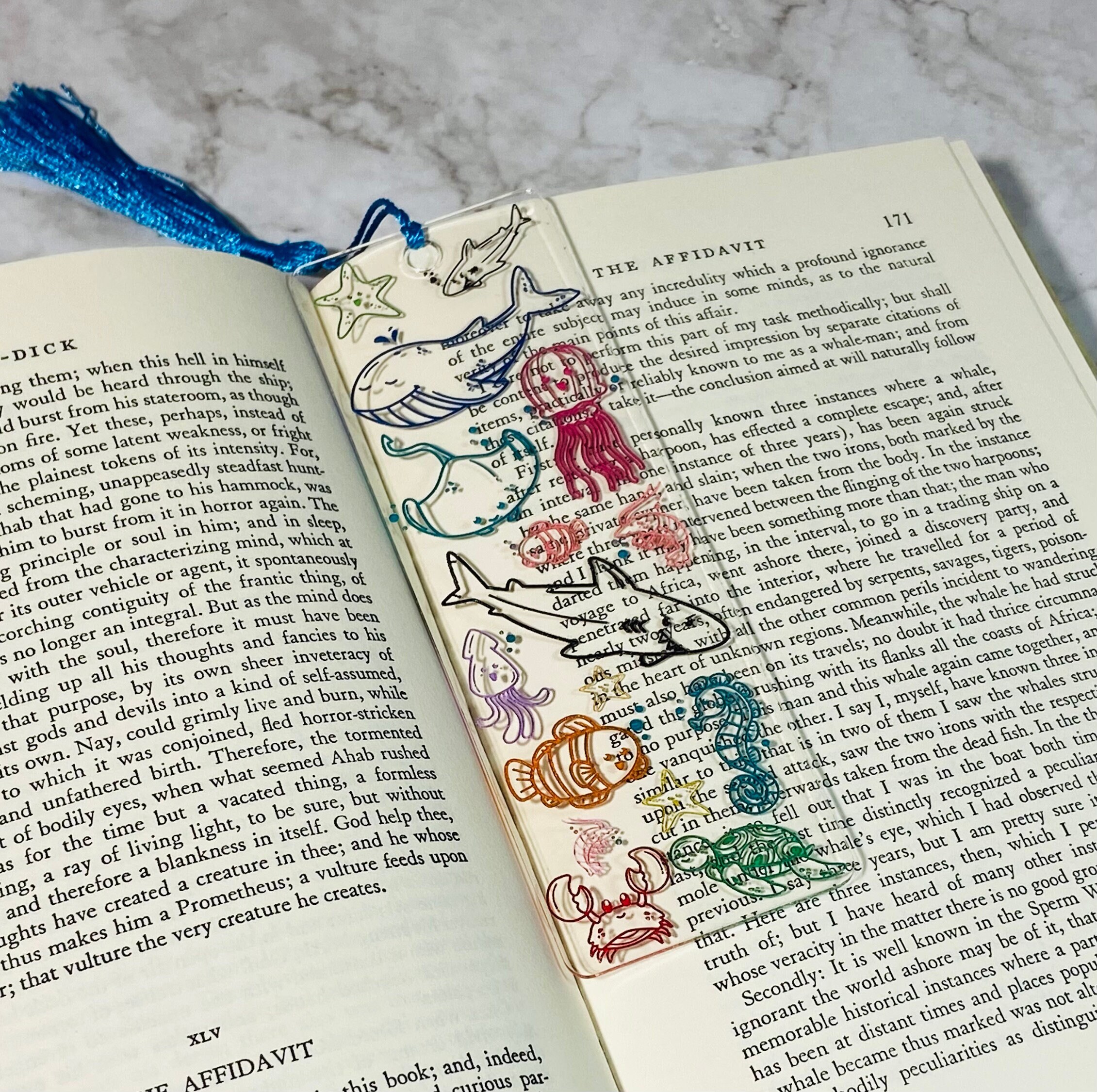 Custom Life Aquatic Cute Sea Life Bookmark Ocean Sea Themed - Etsy UK