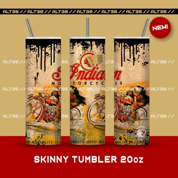 Digital DESIGN Indian Motorcycle 20oz Skinny Tumbler - Etsy