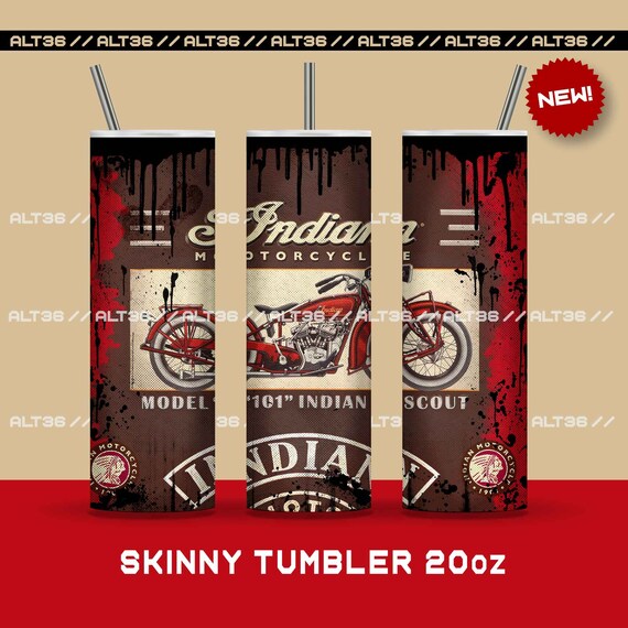 Digital DESIGN Indian Motorcycle 20oz Skinny Tumbler - Etsy
