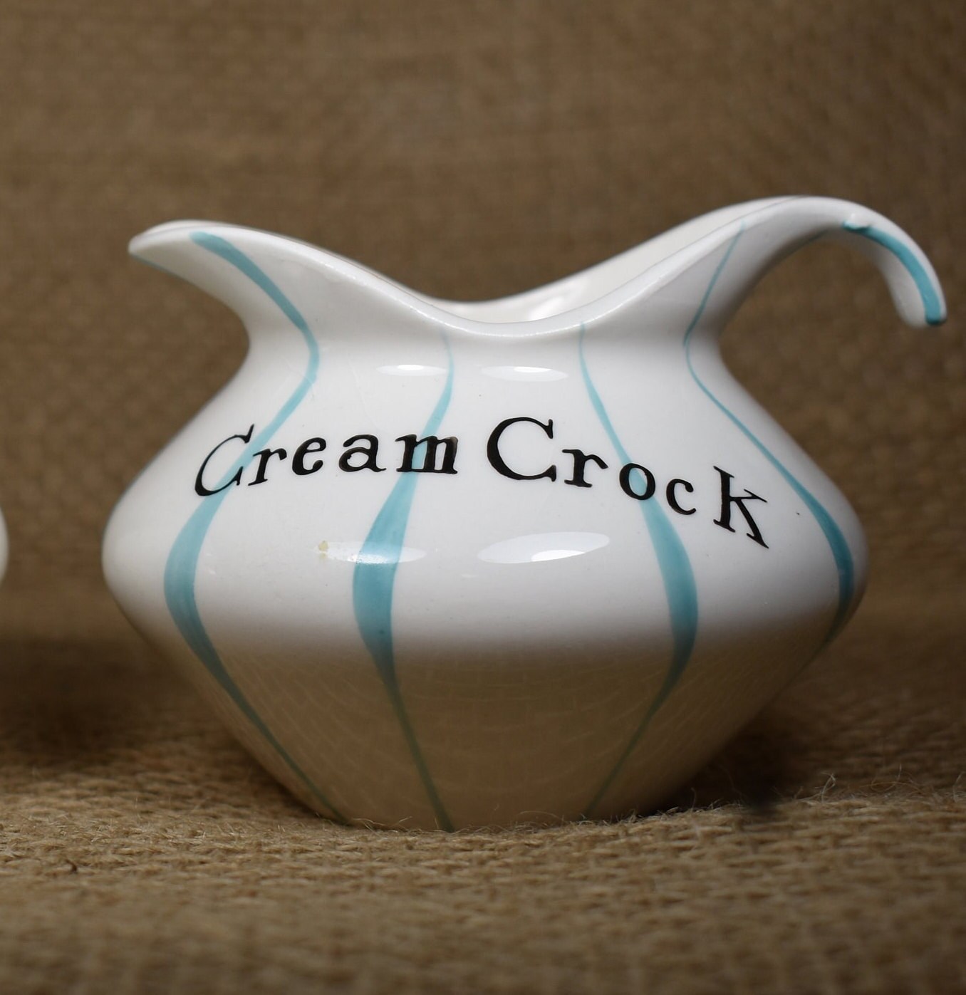 Vintage 1958 Holt Howard Pixie Ware Cream Crock & Lil' Sugar Base no ...