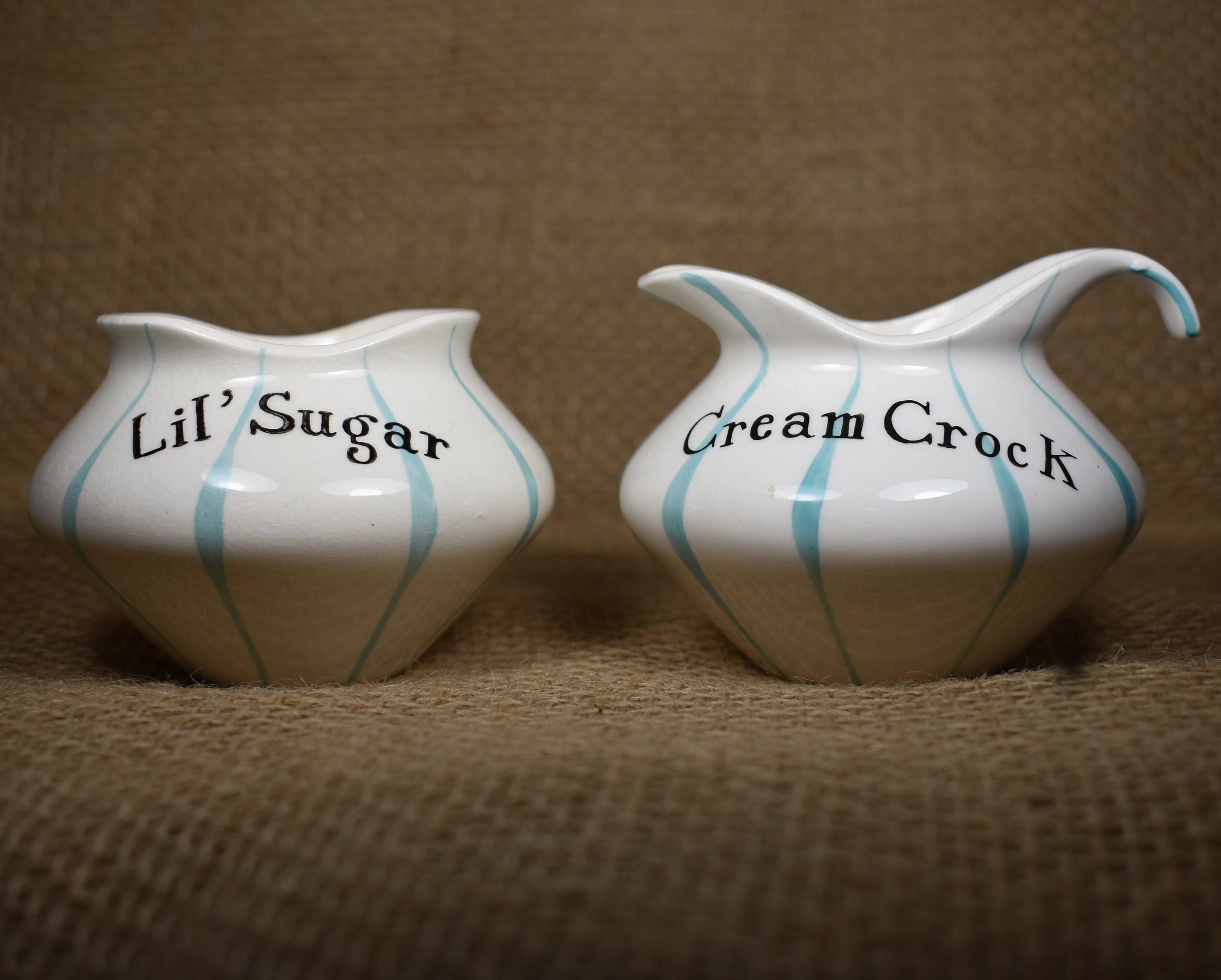 Vintage 1958 Holt Howard Pixie Ware Cream Crock & Lil' Sugar Base no ...