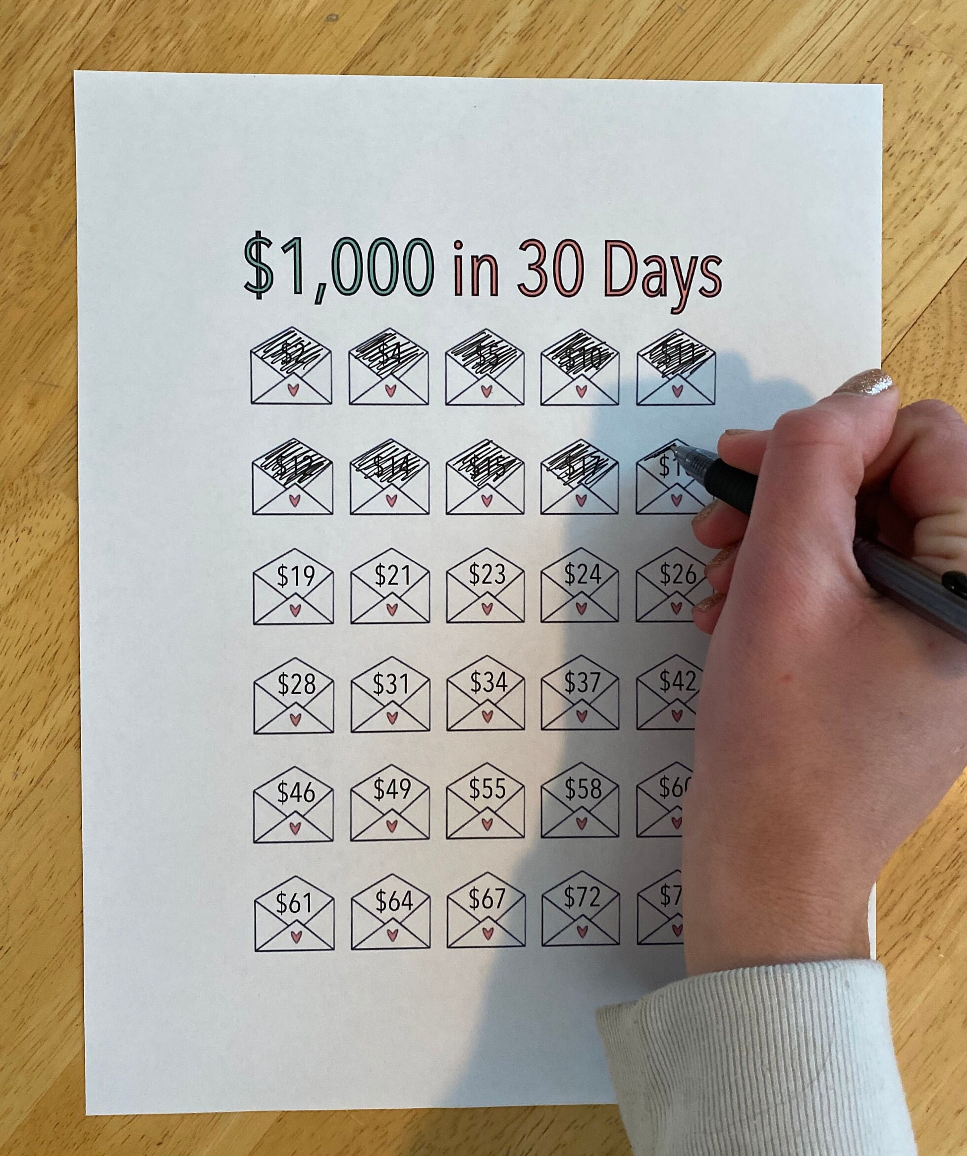 ENVELOPE SAVINGS CHALLENGE - Printable Envelope Savings Challenge Easy ...