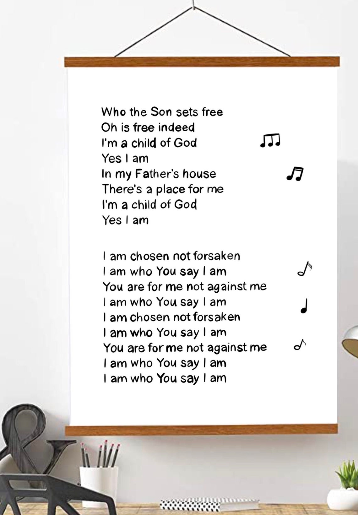 I Am Who You Say I Am - Song Lyrics Wall Art Printable - Etsy