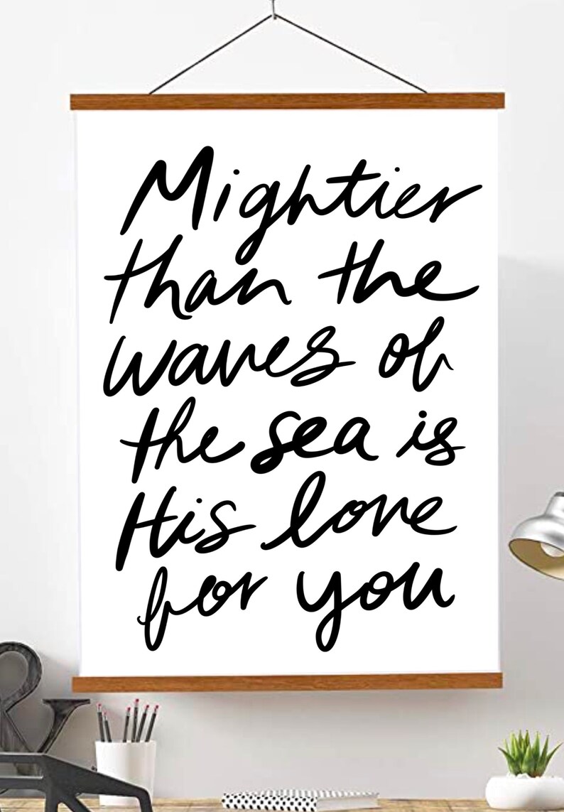 Christian Wall Art Beach Theme Nursery Kids Room Ocean Decor Poster ...