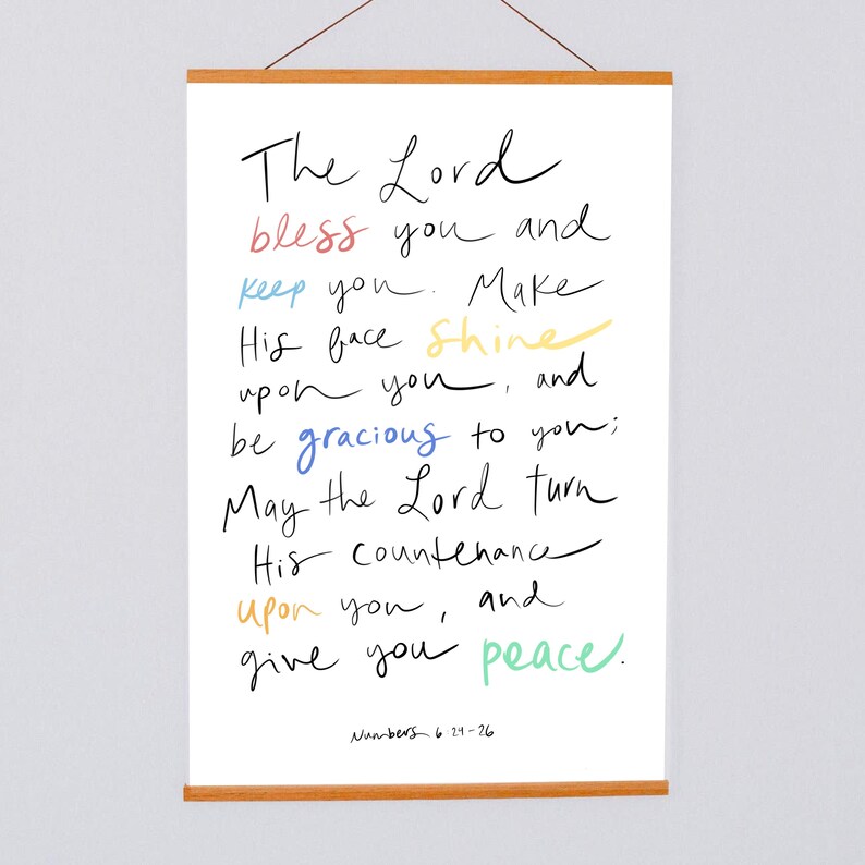 The Blessing Song Lyrics - Bible Quote Numbers 6 24:26 - Christian Wall ...