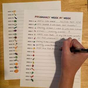 Pregnancy Journal Easily Track Pregnancy Week by Week Printable ...