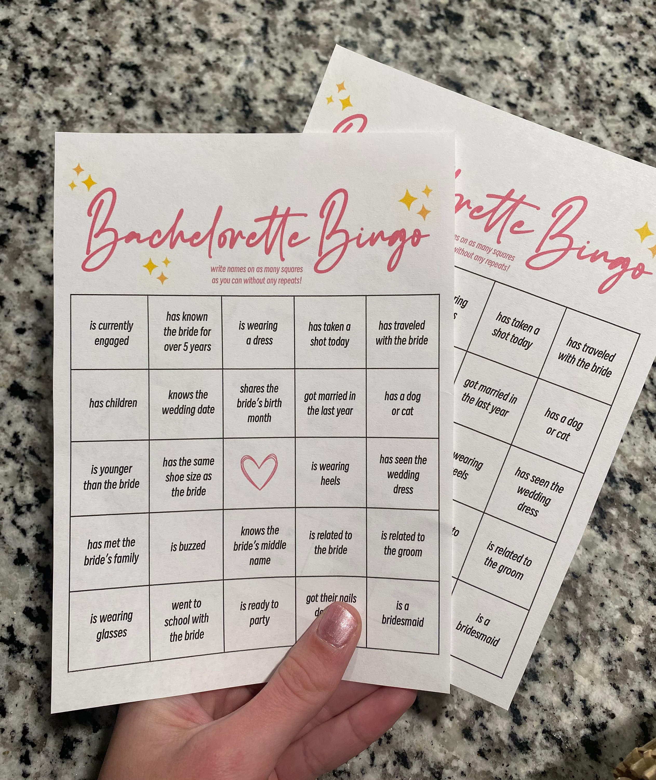 Bachelorette Game Bachelorette Bingo Fun Bachelorette Game Printable ...