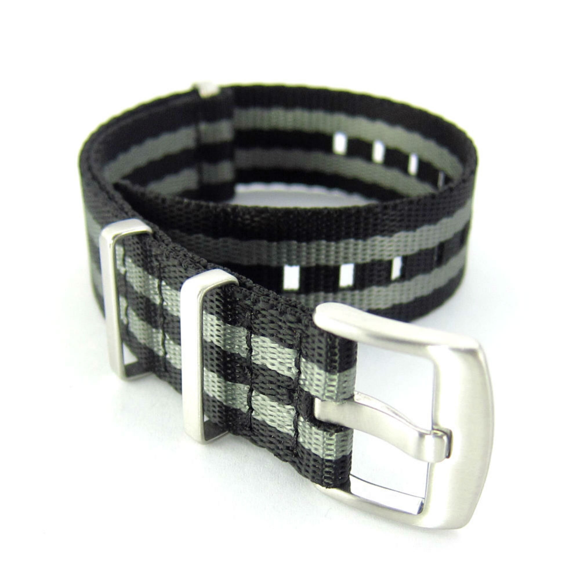 Seat Belt Pass-through Watch Strap Black and Grey james - Etsy