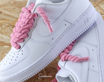 Unisex Nike Air Force 1 Custom Crystalized Streetwear Sneakers With Rope Laces and Custom ...