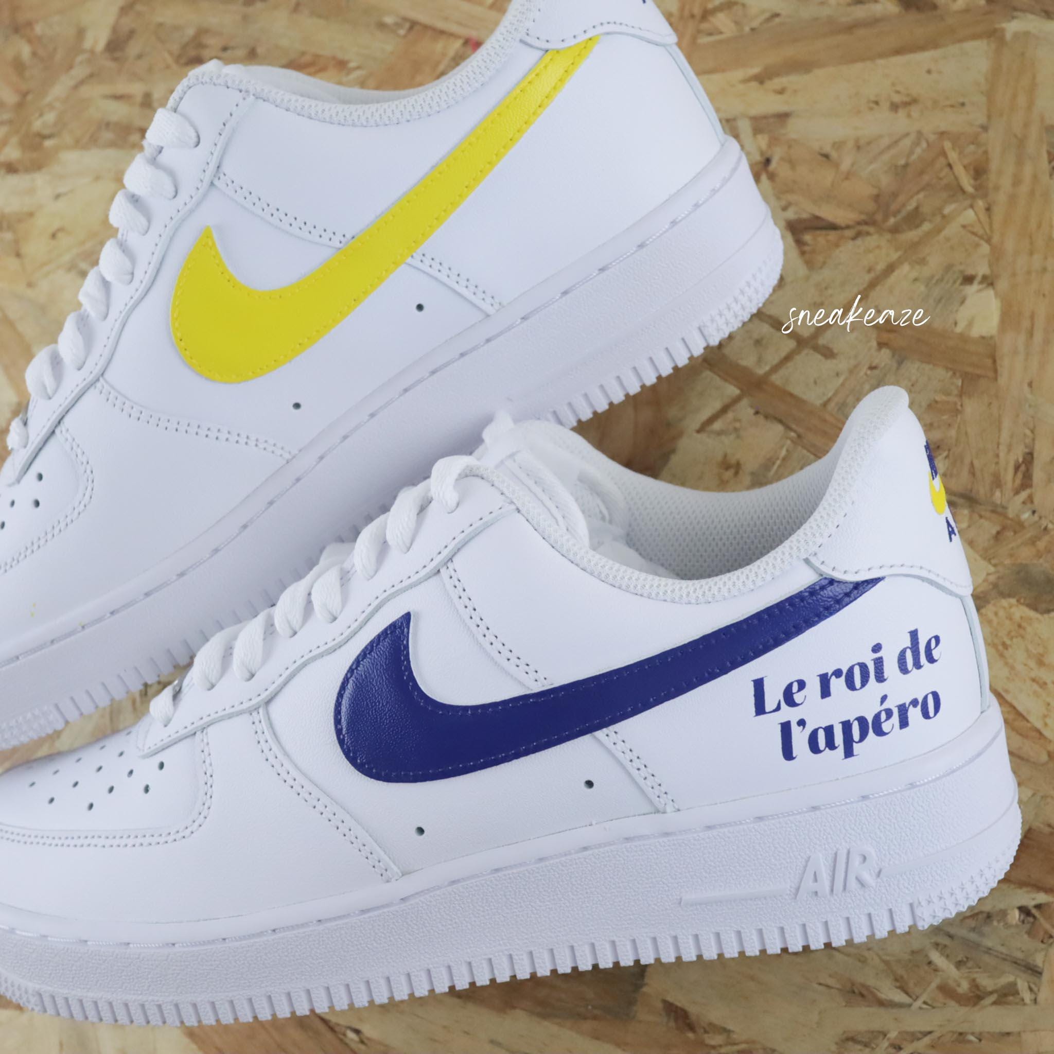 Air Force 1 Custom AF1 Sneakers I Drink Life in Yellow Aperitif Pastis ...