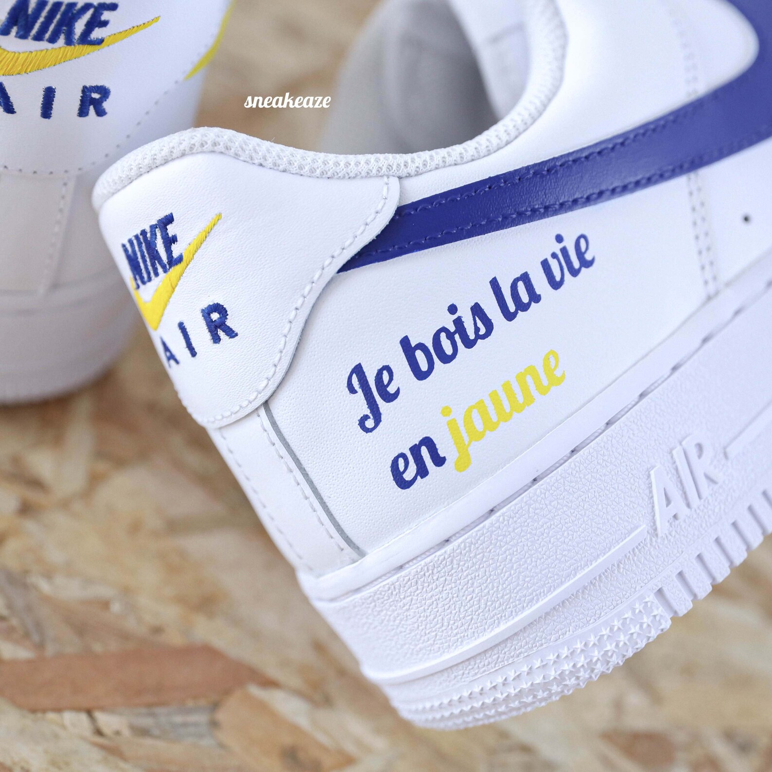 Air Force 1 Custom AF1 Sneakers I Drink Life in Yellow Aperitif Pastis ...