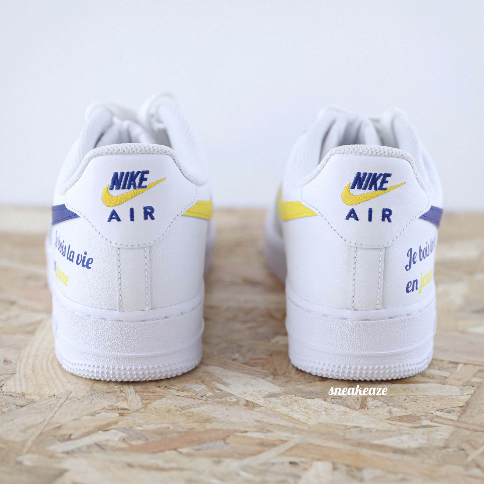 Air Force 1 Custom AF1 Sneakers I Drink Life in Yellow Aperitif Pastis ...