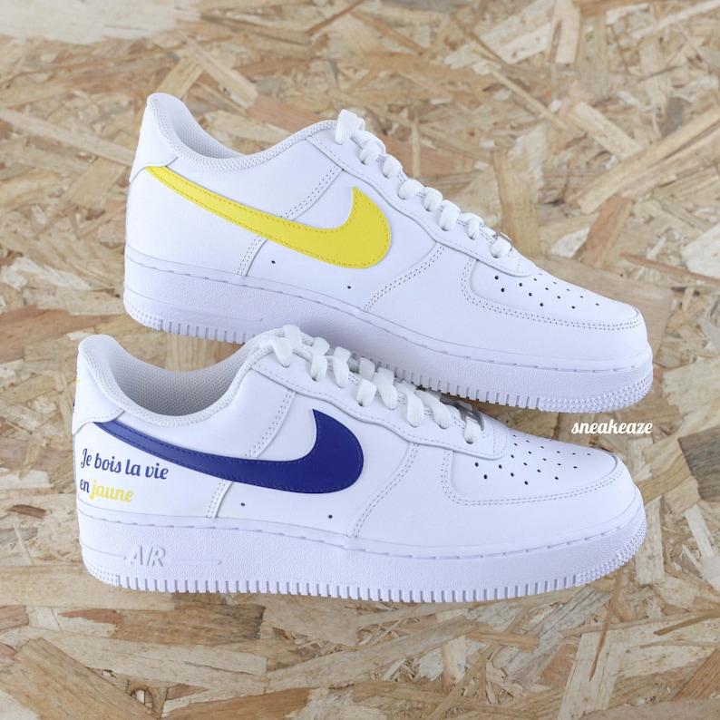 Air Force 1 Custom AF1 Sneakers I Drink Life in Yellow Aperitif Pastis ...