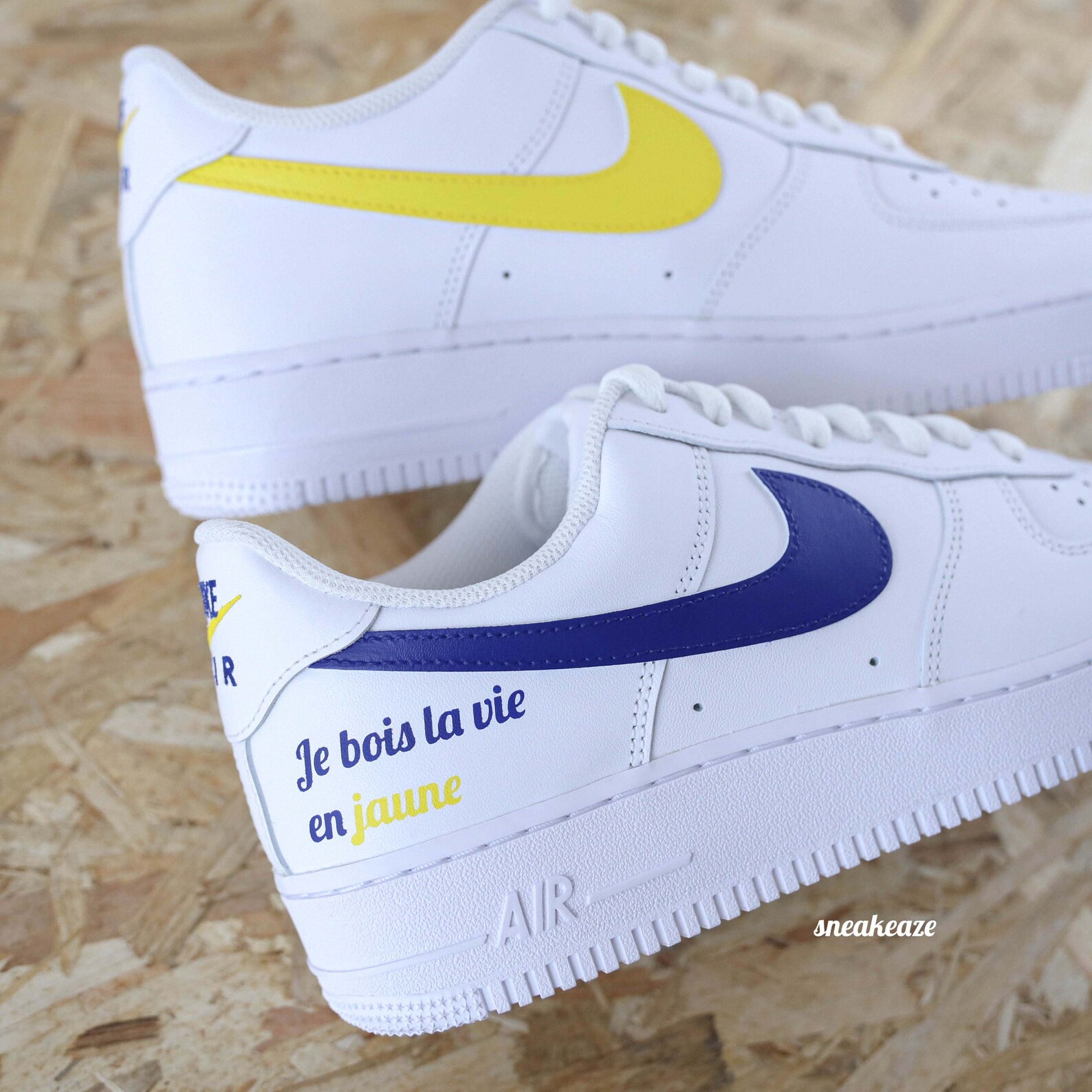 Air Force 1 Custom AF1 Sneakers I Drink Life in Yellow Aperitif Pastis ...