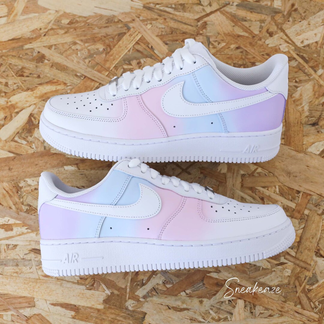 AF1 Air Force 1 Custom Color Gradient Unicorn Pastel Unisex Sneakers - Etsy