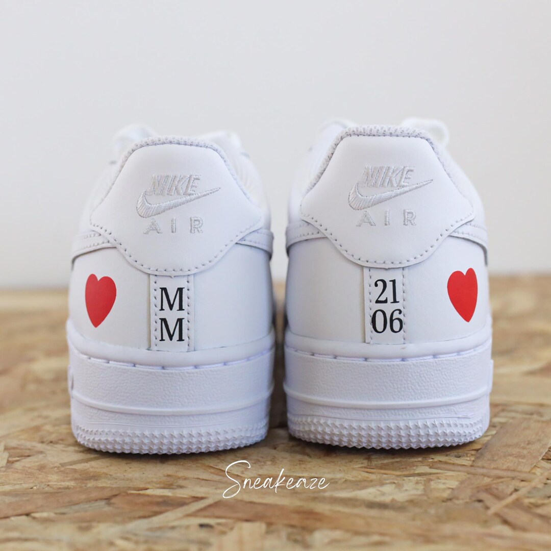 WEDDING CUSTOM - Personalized Air Force 1 Wedding Date and Initials ...