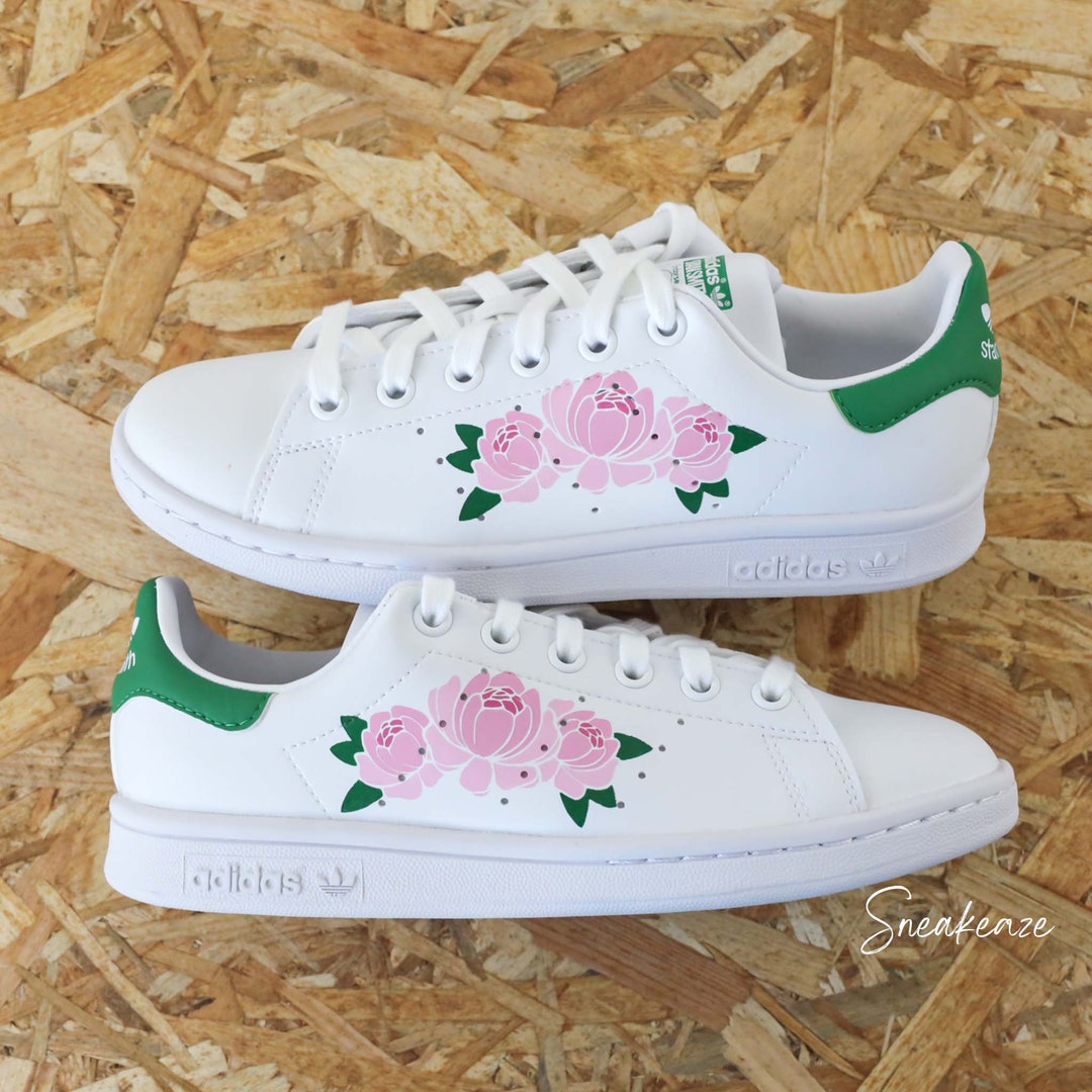 Custom Sneakers Stan Smith Custom Sakura Cherry Blossom Cherry Blossom ...