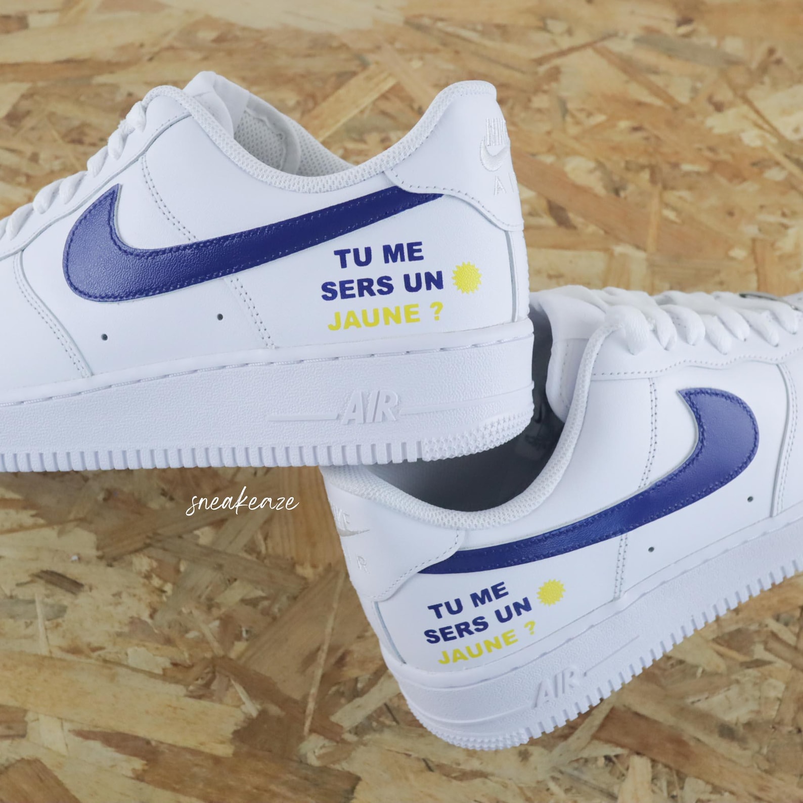 Air Force 1 Custom AF1 Sneakers I Drink Life in Yellow Aperitif Pastis ...