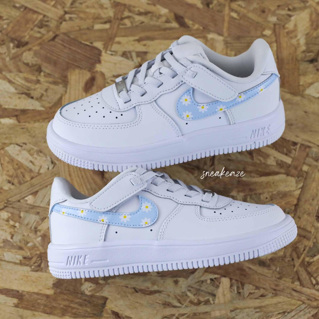 AF1 Baby Air Force 1 Custom Daisy Color Flower Toddler Sneakers - Etsy