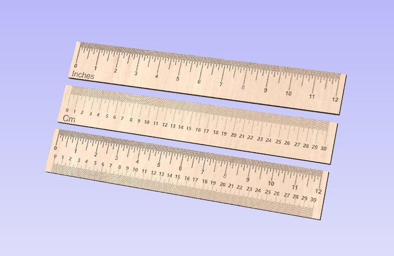 Rulers | Metric and Imperial | Vector Files for CNC | Dxf. Svg. Ai. Eps ...