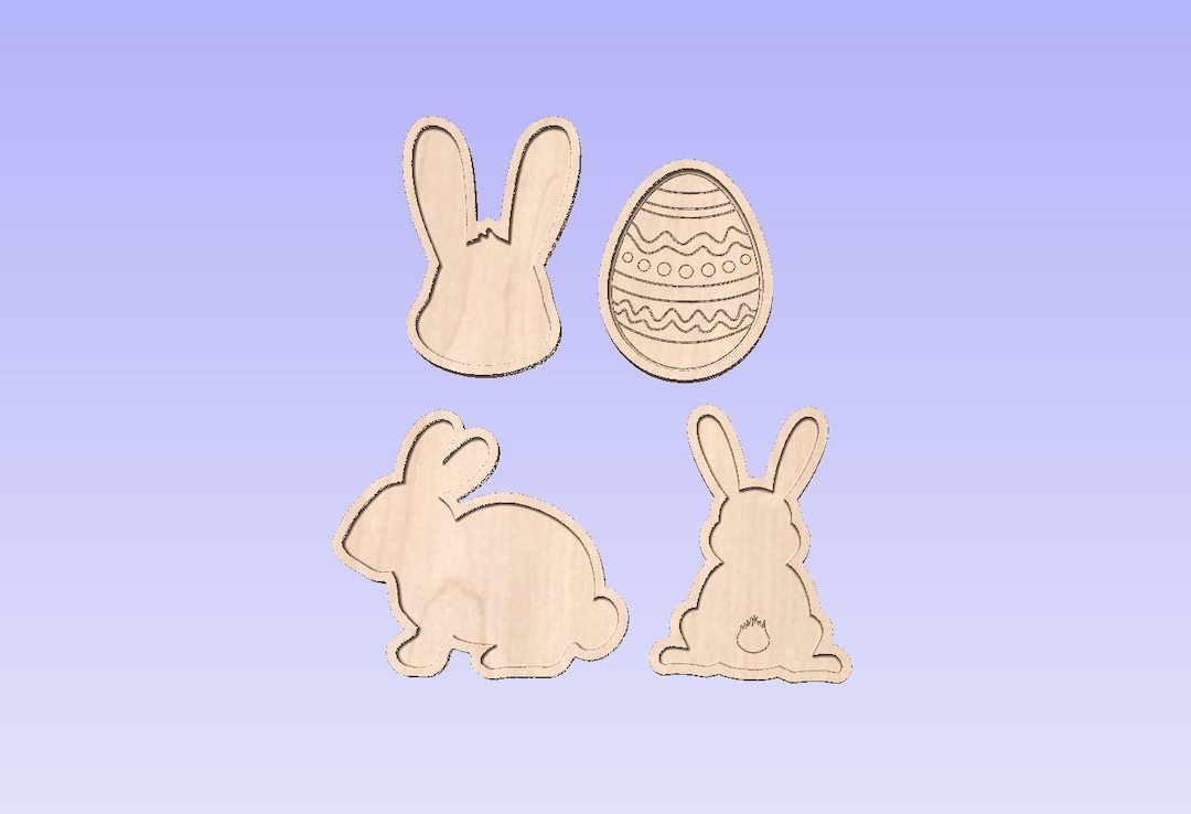 Easter Trays | 4 Designs Included | Vector Files for CNC | Dxf. Svg. Ai ...