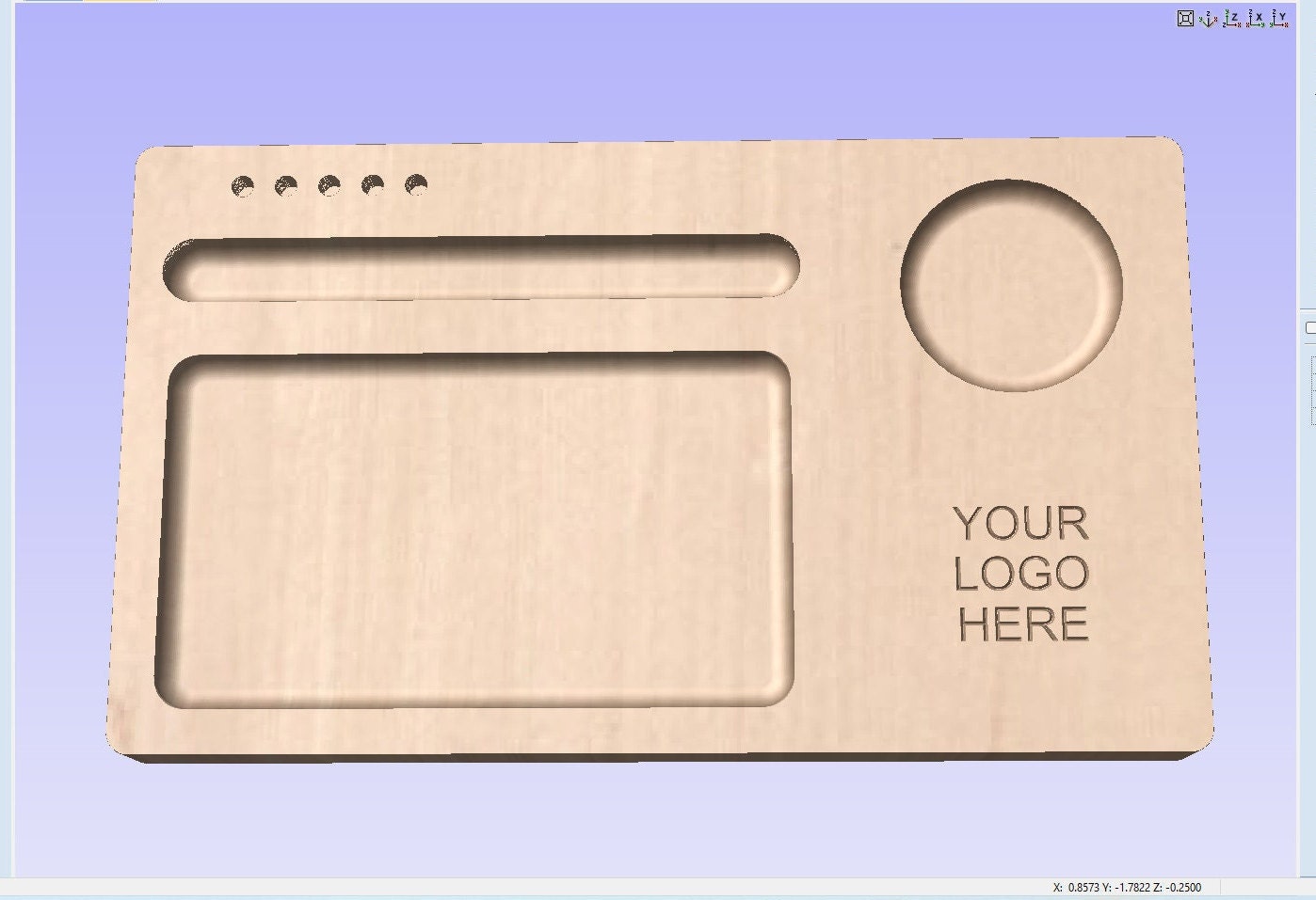Rolling Tray - Vector Files for CNC - (dxf. Svg. Ai. Eps. Pdf. Crv With ...
