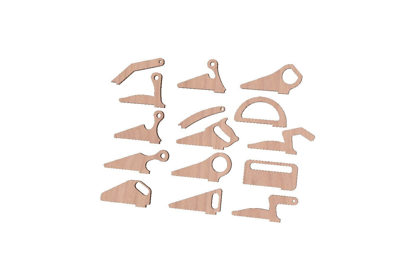 Table Saw Push Sticks Pack 2 | 15 Designs | *files for CNC* | Dxf. Svg ...