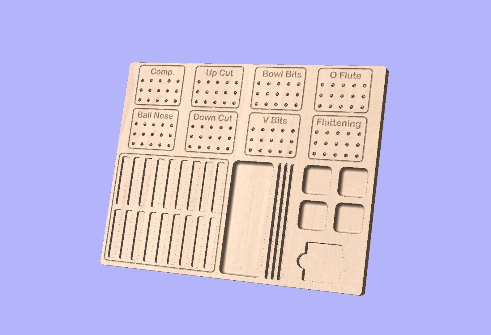 Router Bit Storage Tray | *DIGITAL FILES* | Dxf. Svg. Ai. Eps. Pdf. Crv ...