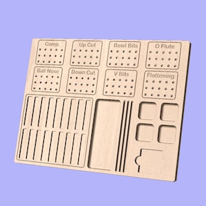 Router Bit Storage Tray | *DIGITAL FILES* | Dxf. Svg. Ai. Eps. Pdf. Crv ...